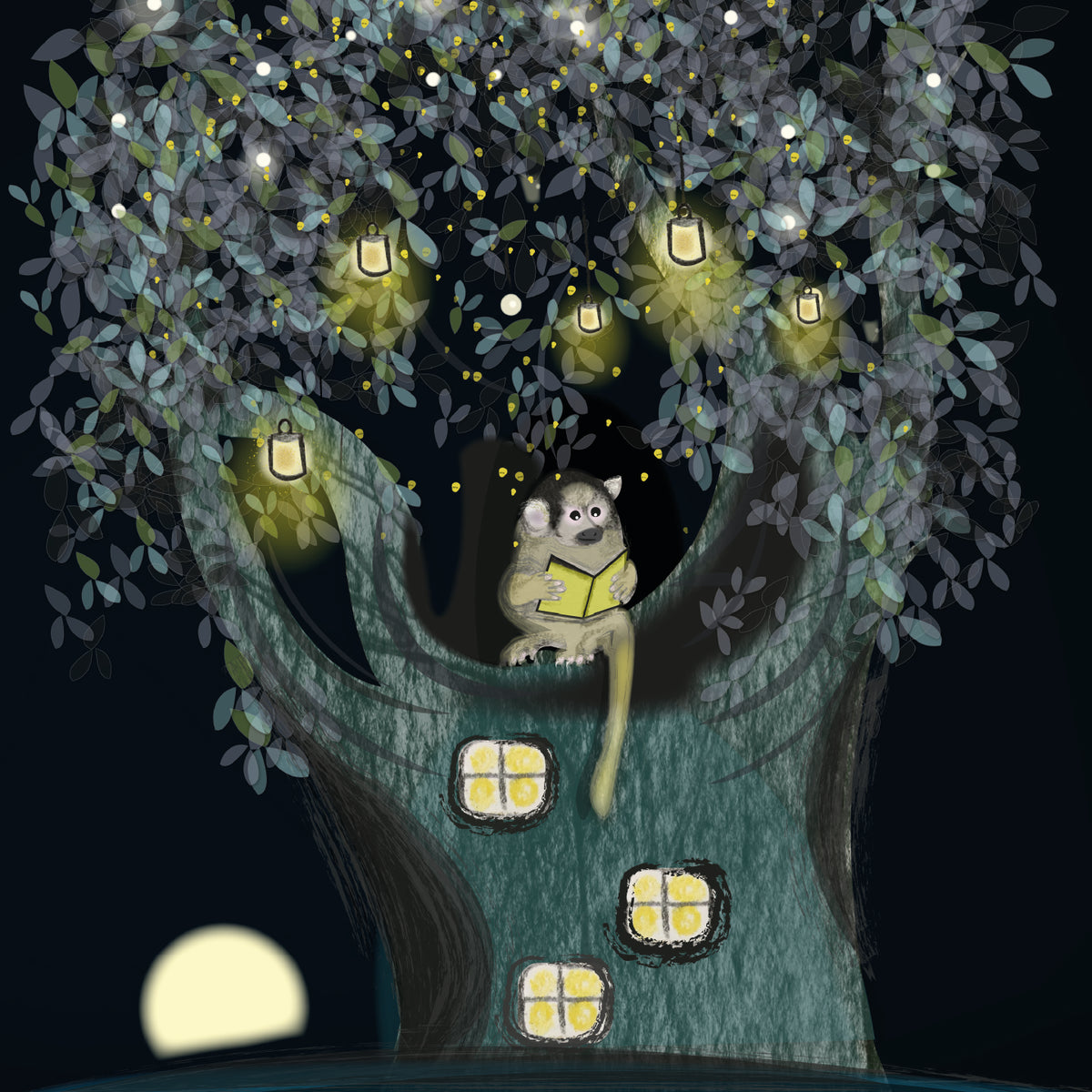 Monkey Treehouse Print – Toots Design